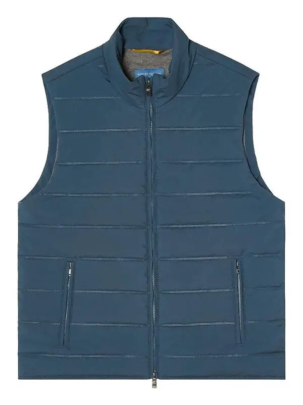 Robert Talbott Driver Quilted Vest - Dusty Blue