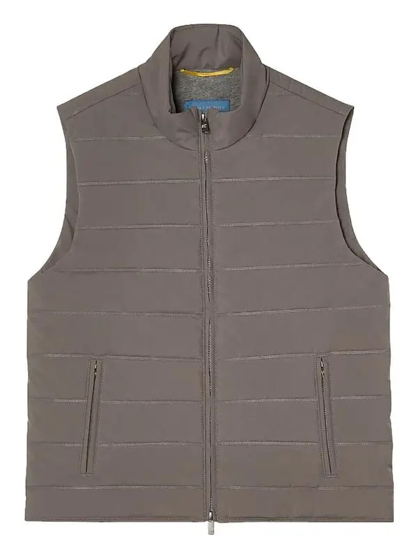 Robert Talbott Driver Quilted Vest - Gray