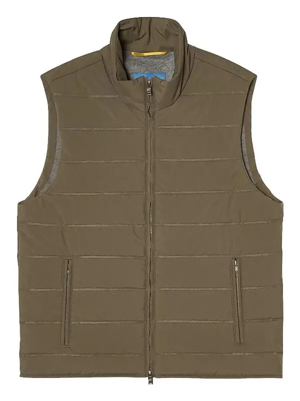 Robert Talbott Driver Quilted Vest - Taupe