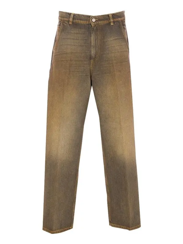 TRUE AVENUE Panther Wide Leg Jeans - Brown