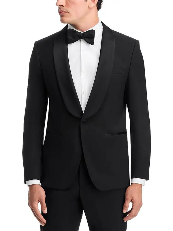 BOSS Slim Fit Shawl Collar Tuxedo Jacket - Black