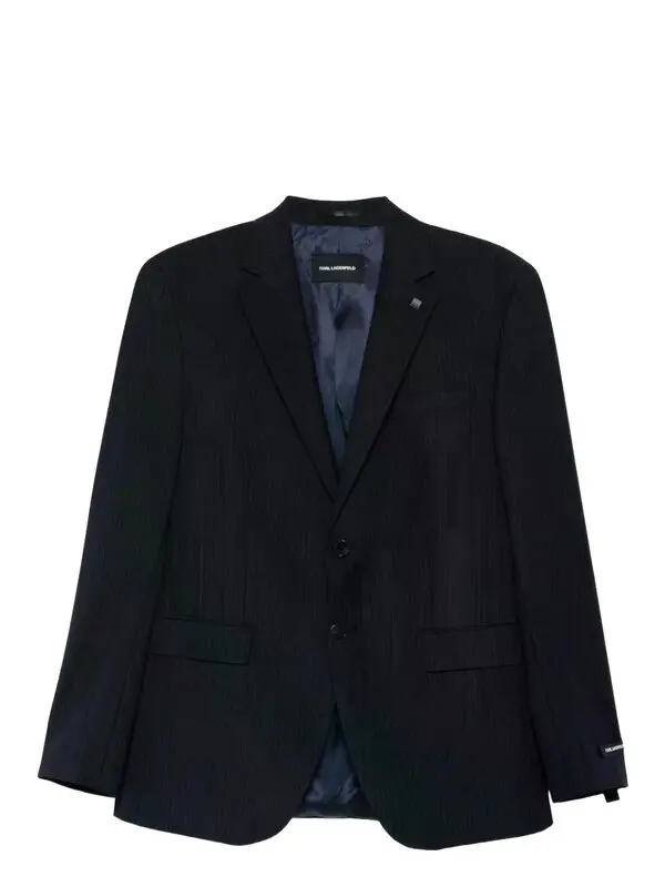 Karl Lagerfeld Pinstripe Two-button Blazer - Blue