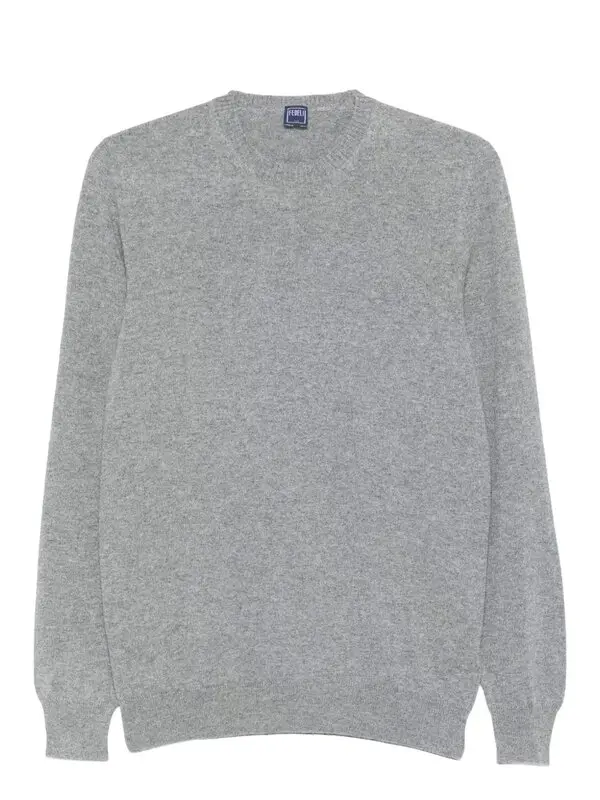 Fedeli Round-neck Cashmere Sweater - Grey