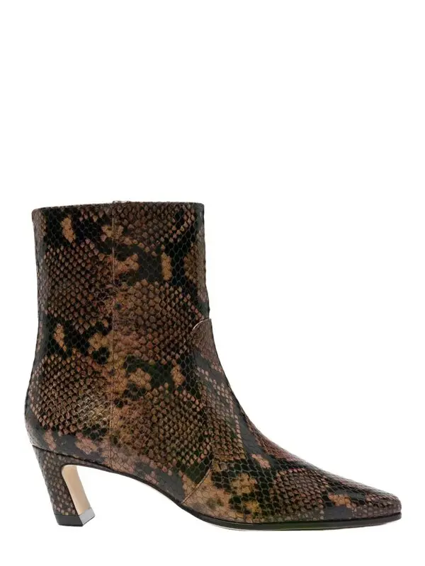 STUART WEITZMAN Embossed Ankle Boots - Brown