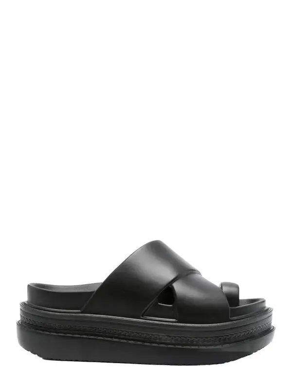 Sacai Cross-strap Platform Sandals - Black