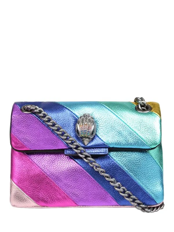 Kurt Geiger Mini Kensington Metallic Leather Convertible Crossbody Bag - Multi