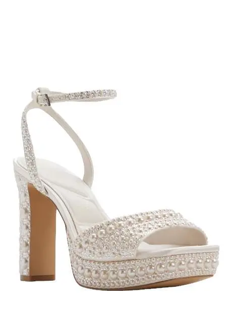 Aldo Platform Sandal With Ankle Strap - Other White