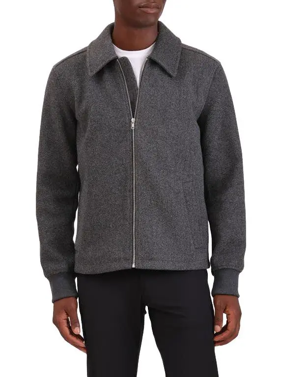 Bagatelle Knit Bomber Jacket - Charcoal