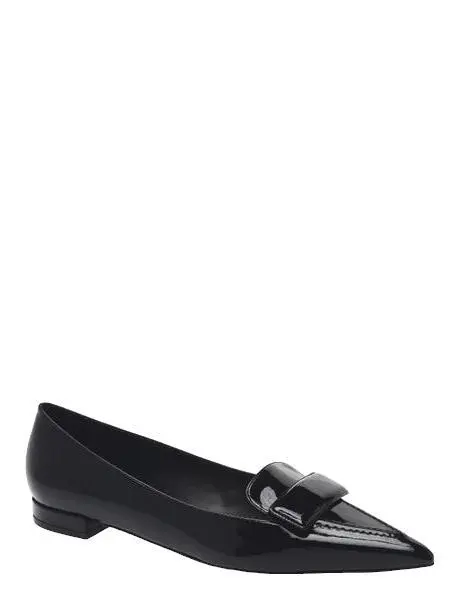 STUART WEITZMAN Sovinnie Patent Loafer Flat - Black