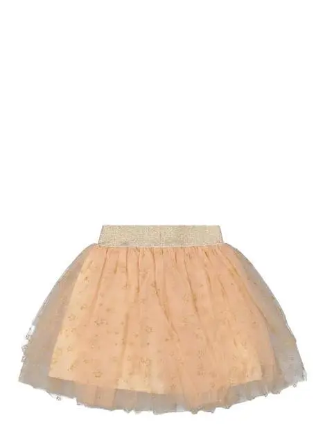 DEUX PAR DEUX Multi Layer Glittering Mesh Skirt - Beige