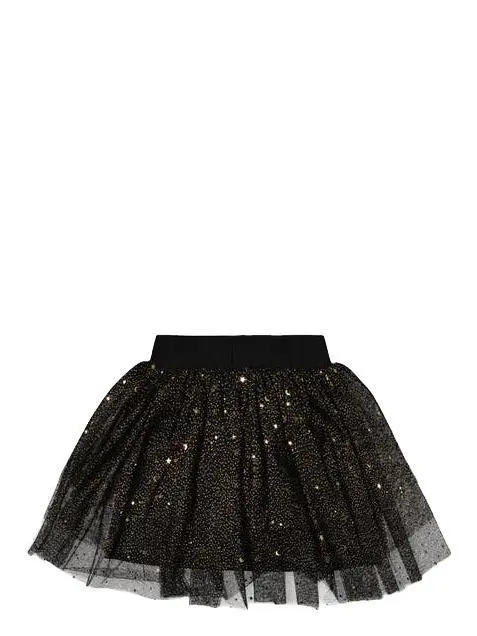 DEUX PAR DEUX Multi Layer Glittering Mesh Skirt - Black