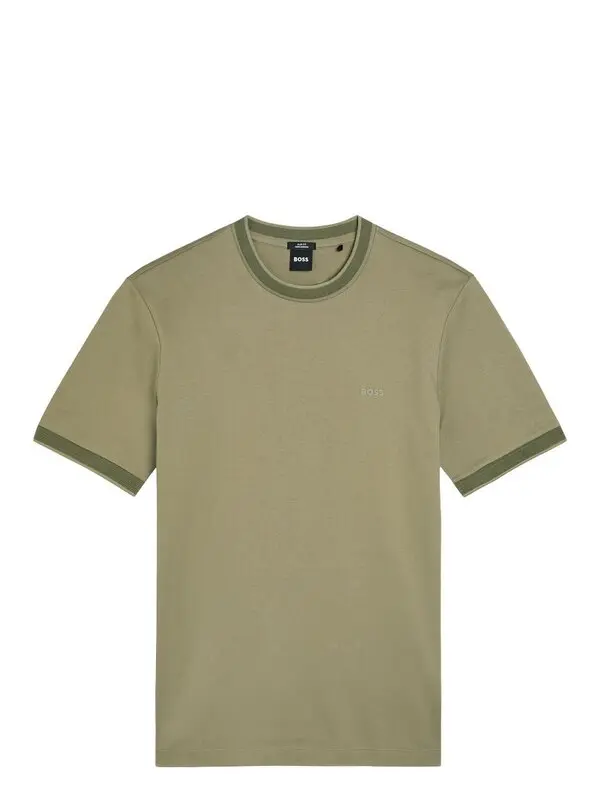 BOSS Logo Jersey T-shirt - Khaki
