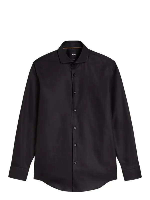 BOSS Textured Woven Shirt - Black