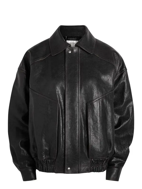 Saint Laurent Panelled Leather Jacket - Black Other
