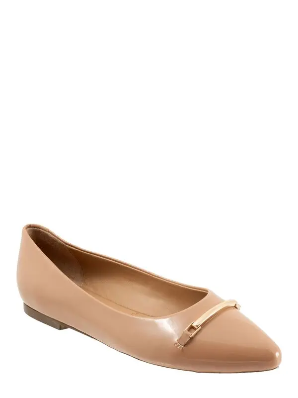 Trotters Everly Bit Flat - Beige Patent