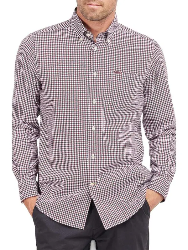 Barbour Padshaw Check Button-down Shirt - Rich Red