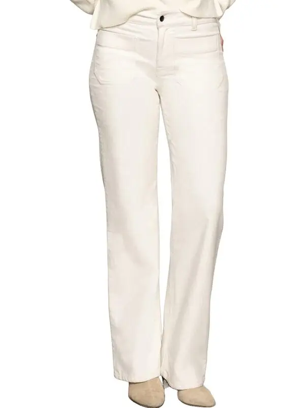 Sanctuary Cotton Corduroy Pants - Chalk