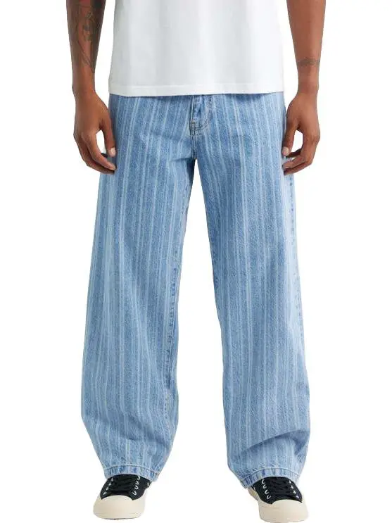 Carhartt Work In Progress Rylan Stripe Straight Leg Jeans - Rylan Stripe Blue Stone