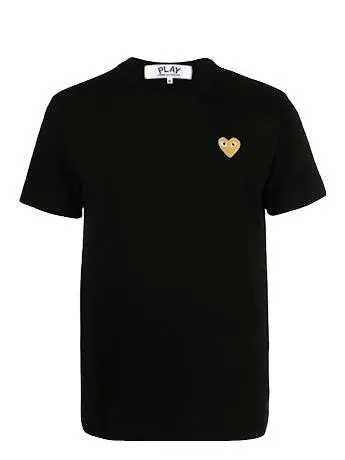 Play Comme Des Garcon Gold Heart T-shirt P1t216 - Black