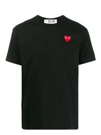 Play Comme Des Garcon Play Red Heart T-shirt P1t108 - Black