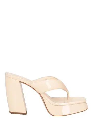 GIA BORGHINI Leather Thong Sandals - White