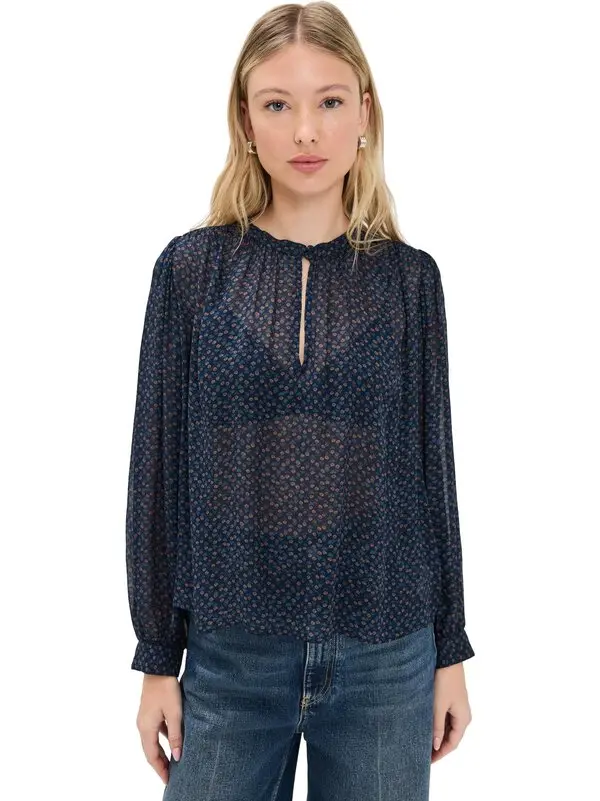 Paige Bibiana Floral Blouse - Navy Multi
