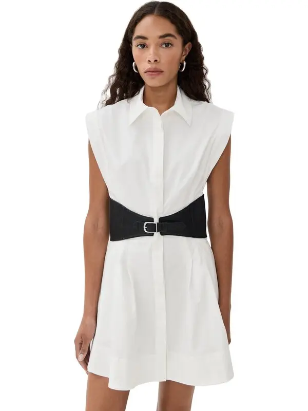 Simkhai Adler Belted Mini Dress - White