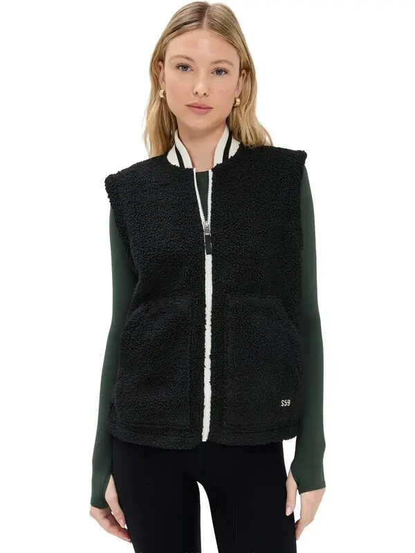 Splits59 Aster Sherpa Vest - Black