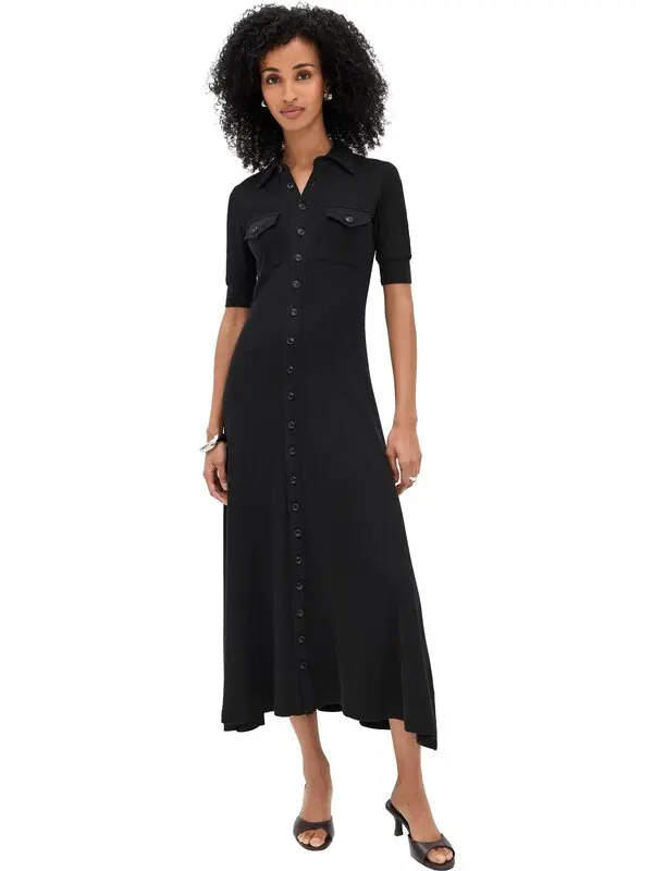 Citizens Of Humanity Amina Polo Midi Dress - Black