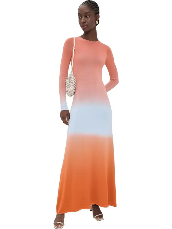 Solid & Striped The Dora Maxi Dress - Ombre Peachy Keen