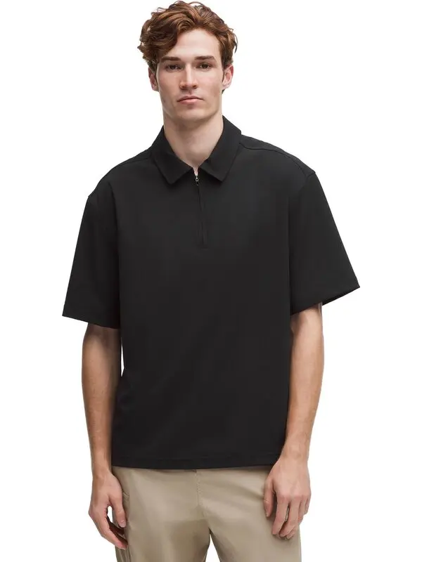 Lululemon Daydrift Oversized Zip-neck Polo Shirt - Black