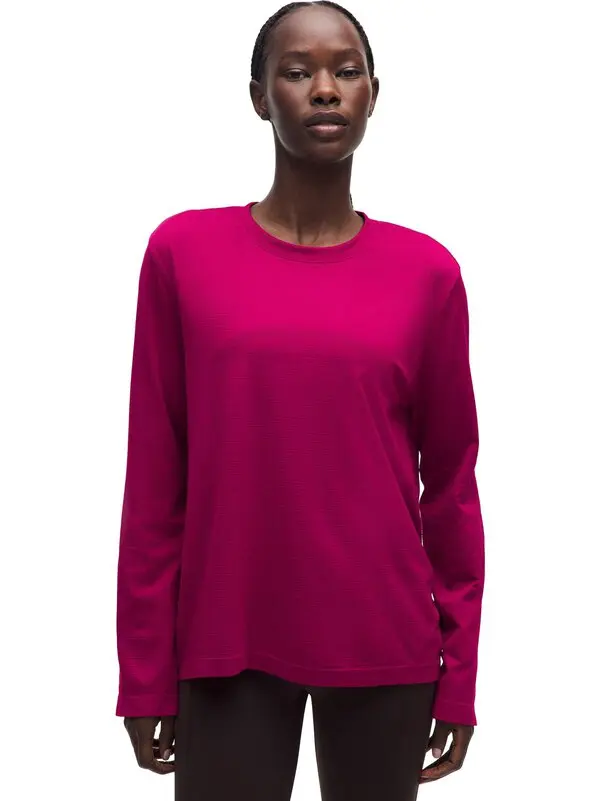Lululemon Swiftly Relaxed Long-sleeve Shirt - Berry Rumble/berry Rumble