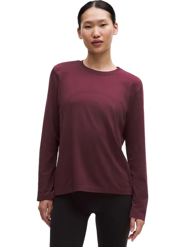 Lululemon Relaxed Long-sleeve Shirt - Burgundy Bay/burgundy Bay