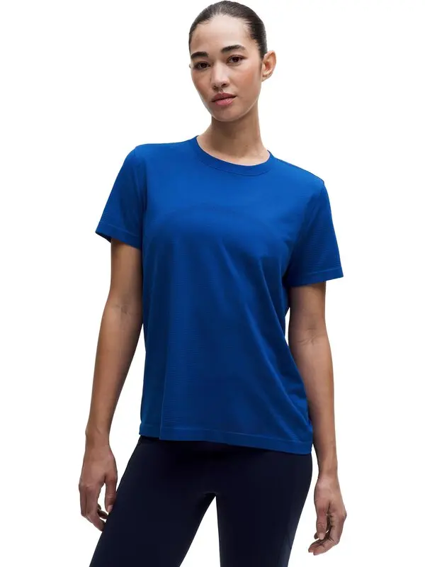 Lululemon Swiftly Relaxed Short-sleeve Shirt - Clubhouse Blue/jet Stream