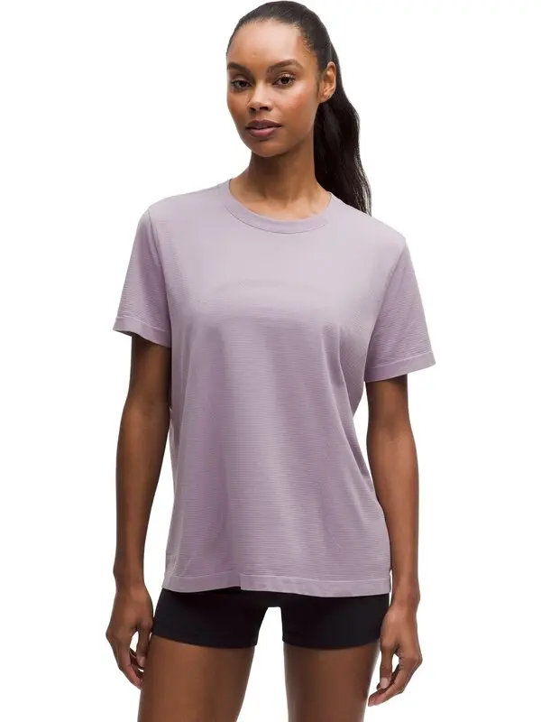Lululemon Swiftly Relaxed Short-sleeve Shirt - Lotus Lavender/lotus Lavender