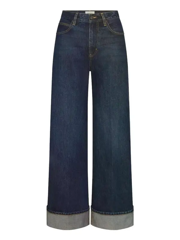 FRAME Five-pocket Jeans With Cuffed Hems - Blue