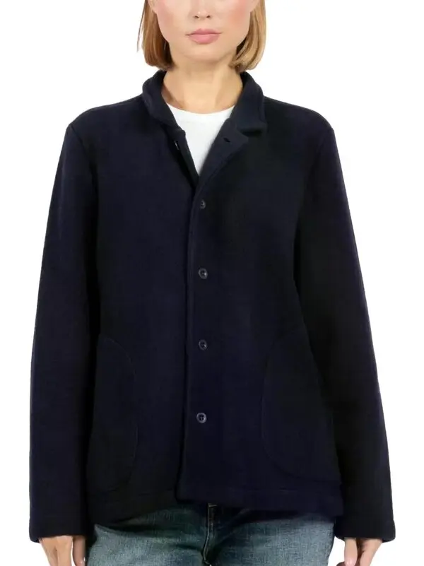 Labo.art Buttoned-up Virgin Wool Jacket - Blue
