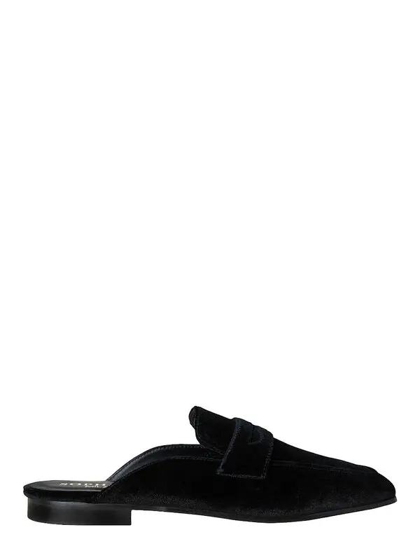 SOPHIQUE Velvet Loafer Mules - Black