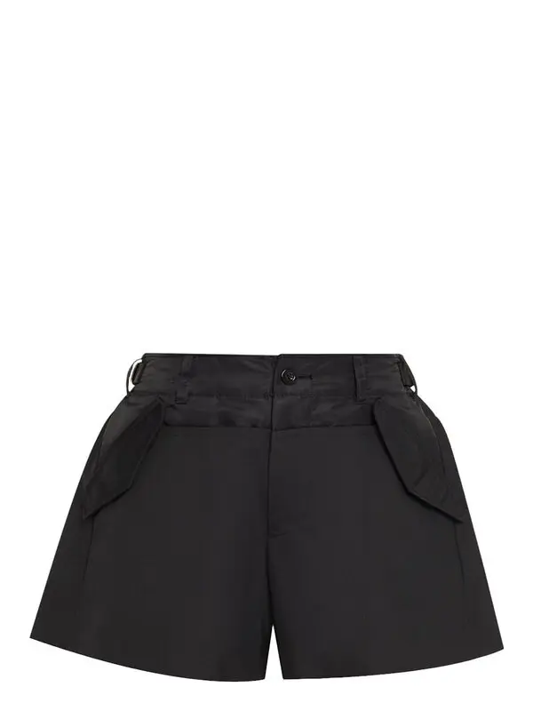 Sacai Wide-leg Suiting Shorts - Black