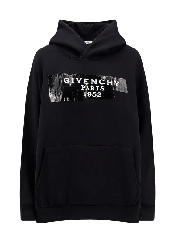 Givenchy Cotton Hooded Sweatshirt - Black