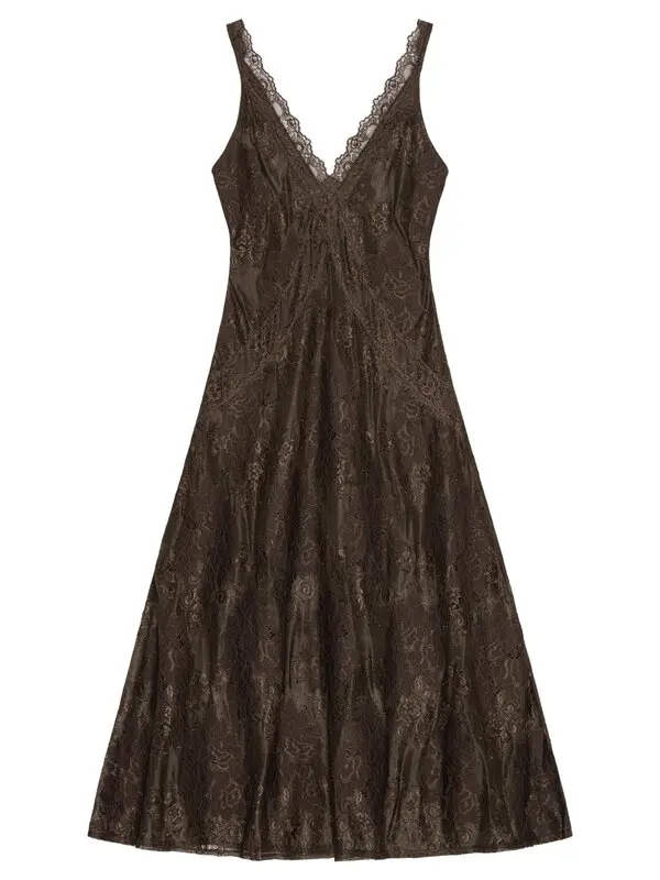 HERSKIND Soray Lace Maxi Dress - Brown
