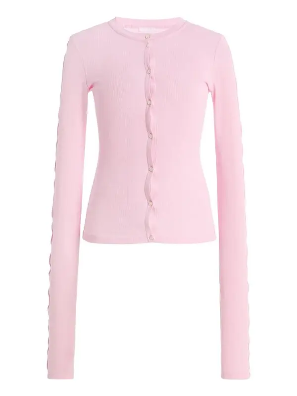 BIRROT Line Cardigan - Light Pink