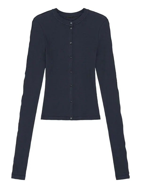 BIRROT Cotton Cardigan - Navy