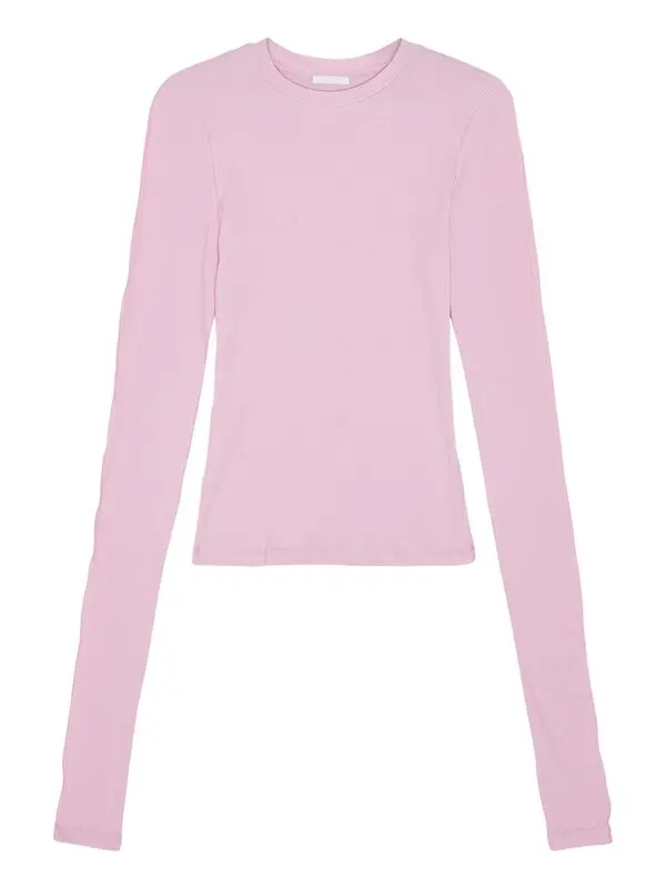 BIRROT Line Cotton Top - Light Pink