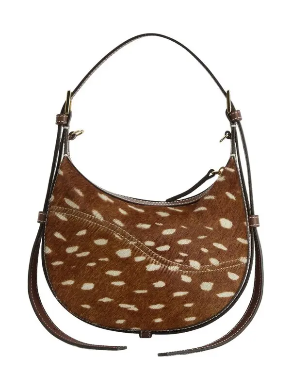 ATP ATELIER Silea Printed Cerbiatto Leather Mini Hobo Bag - Cannella