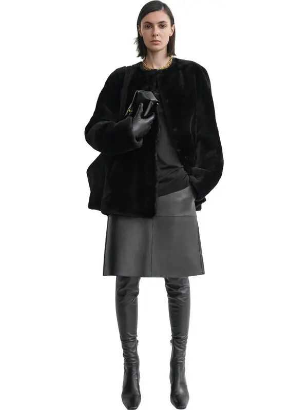 TOTEME Shearling Runway Jacket - Black