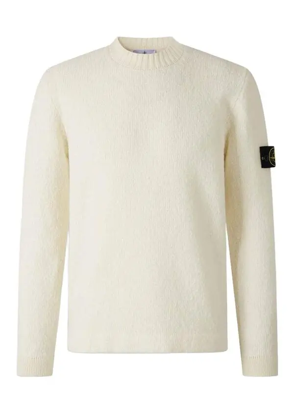 Stone Island Compass Knit Sweater - Beige