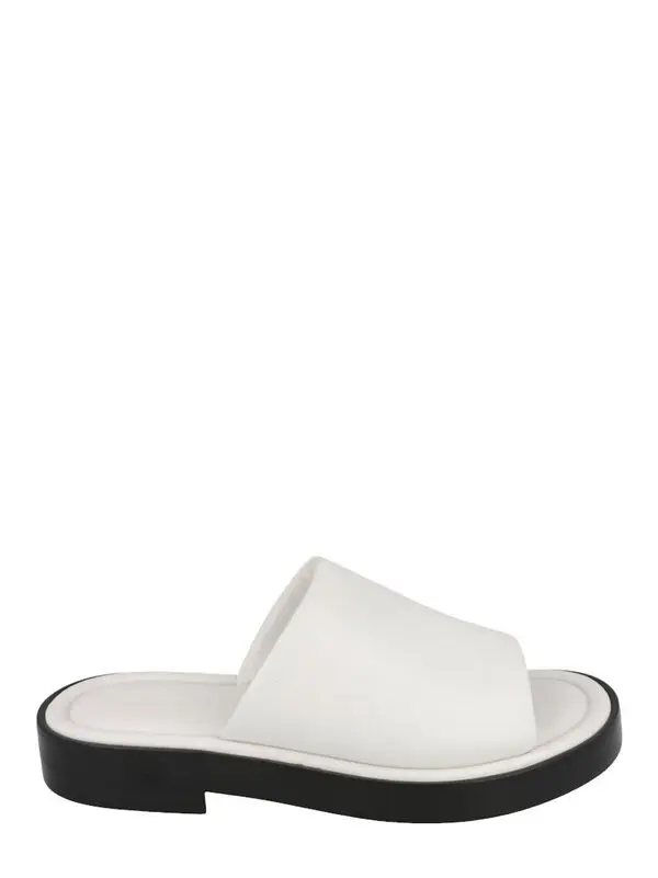FERRAGAMO Giunone Leather Slides - White
