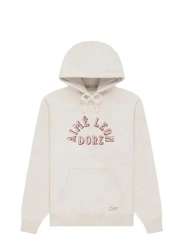 Aimé Leon Dore Collegiate Logo Hoodie - Oatmeal