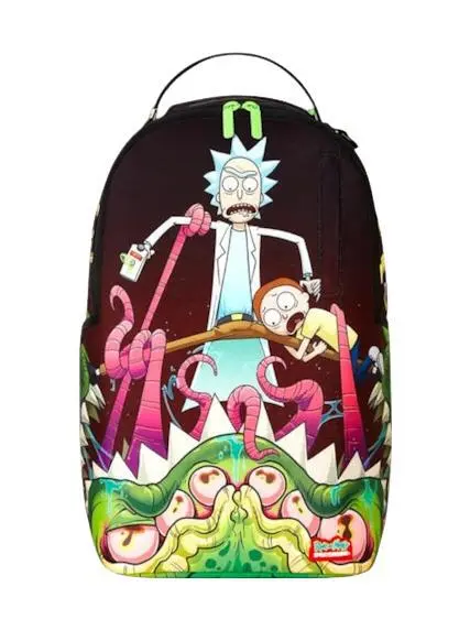 SPRAYGROUND Rick And Morty Dlxr Alien Mouth Half Sharkmouth Dlxr Backpack - Multicolor